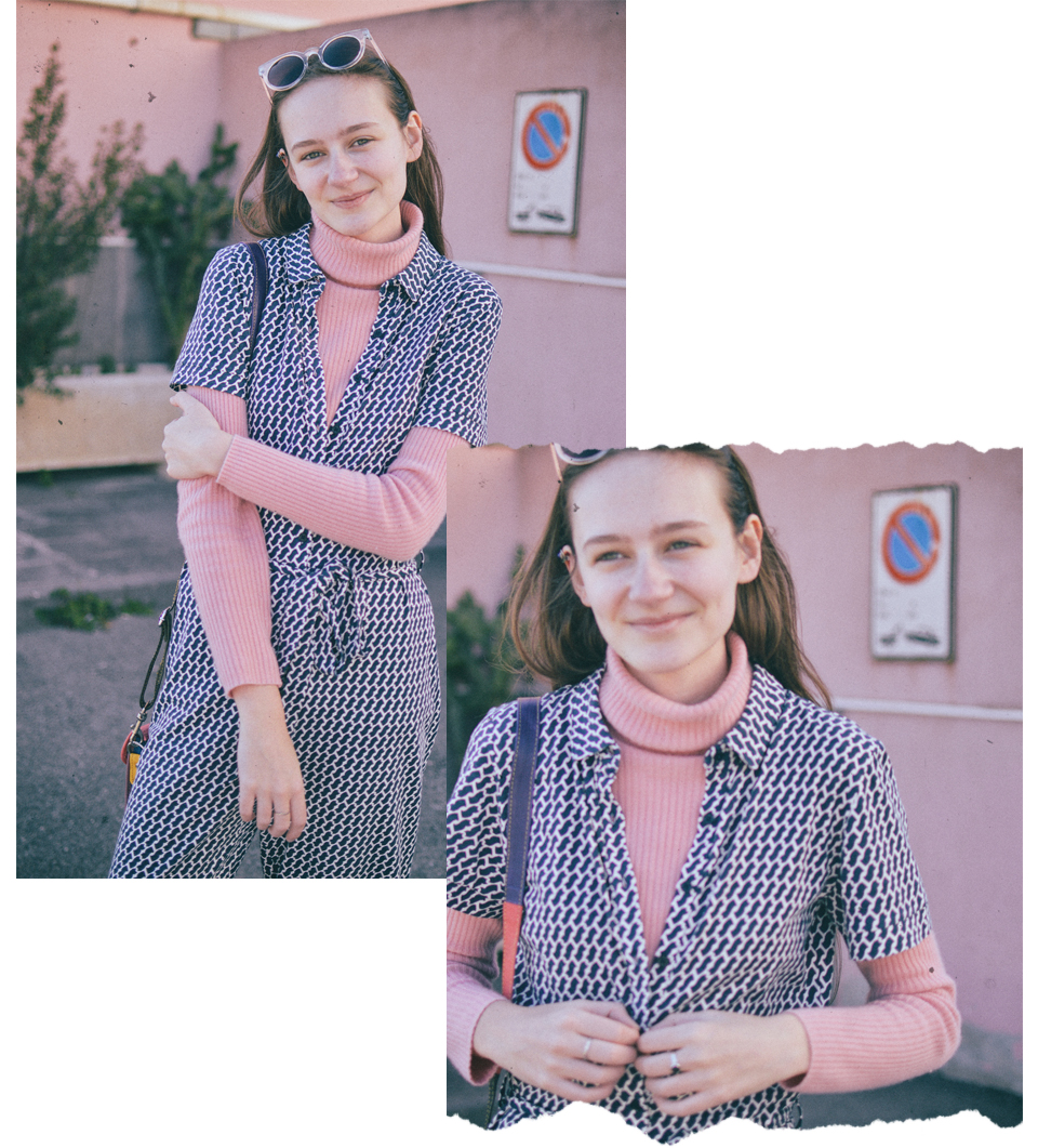 Ethical Outfit Ideas - People Tree Jumpsuit & Recycled Leather